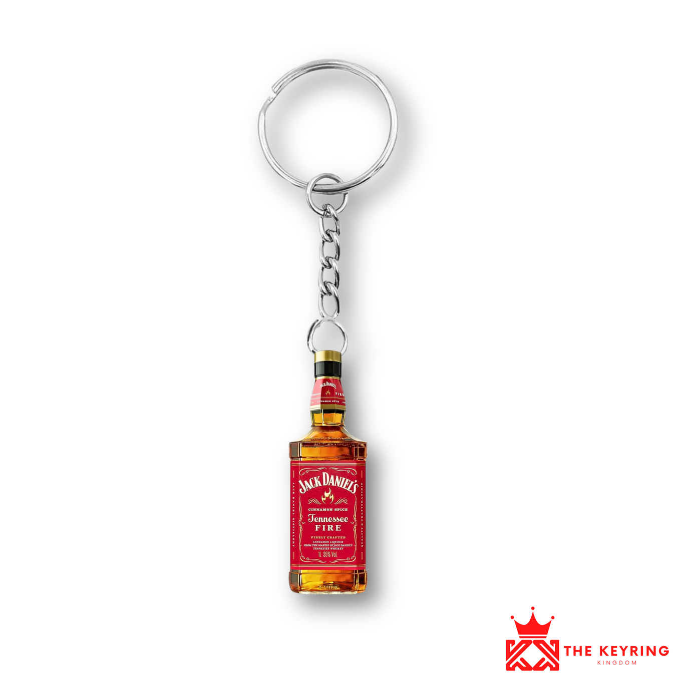 Jack Daniels Fire Keyring- The Keyring Kingdom